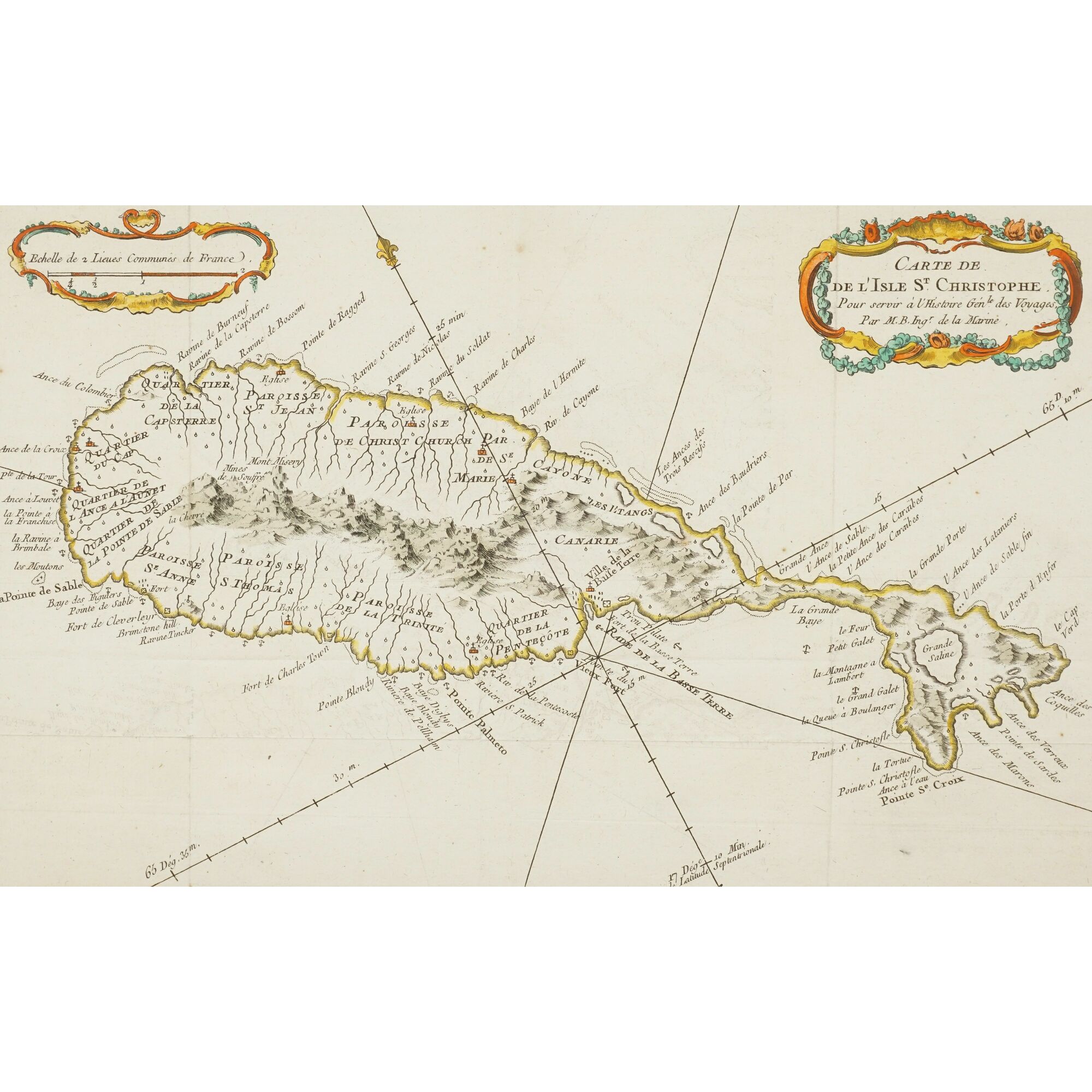 Jacques-Nicolas Bellin, "Carte de l'isle St. Christophe" (Karte der ...