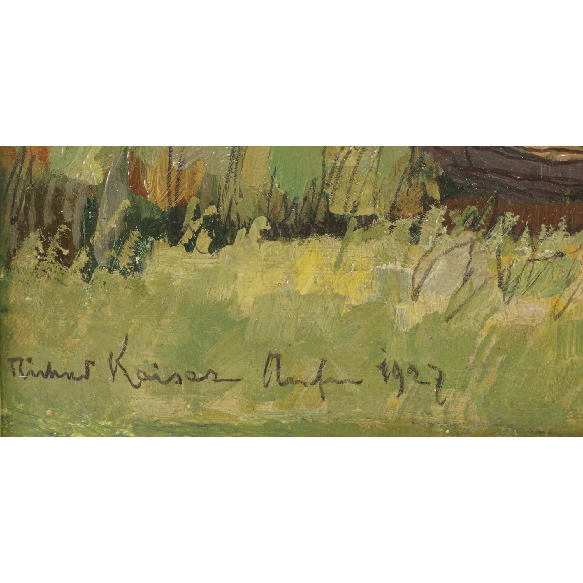 Richard Kaiser, "Bäume am Wasser" Richard Kaiser (1868-1941), "Bäume am ...